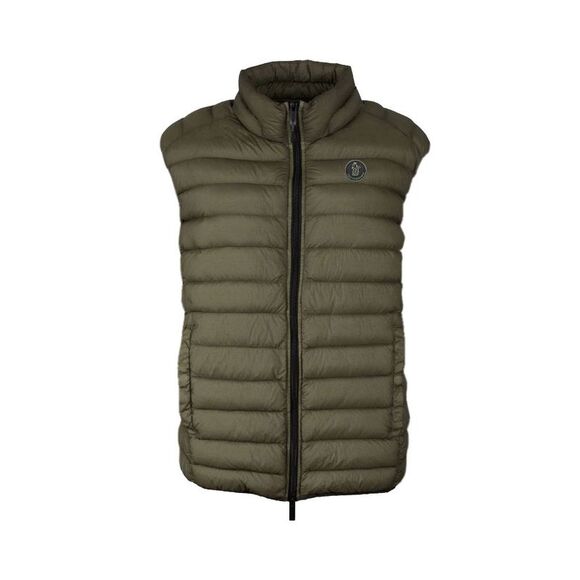 Centogrammi | Jackets & Coats | Centogrammi Chic Duck Down Padded Nylon Vest In Mens Green ...